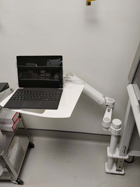 AccessMount 180 ICW Heavy Duty Arm with Laptop Tray | TouchPoint Medical