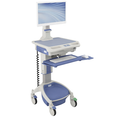 AccessPoint Single Monitor Workstation on Wheels | TouchPoint Medical