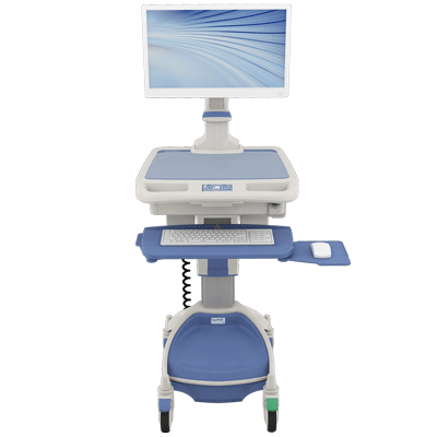 AccessPoint Single Monitor Workstation on Wheels | TouchPoint Medical
