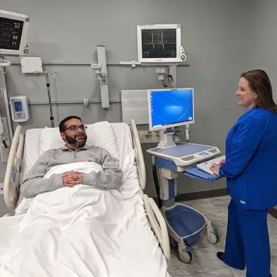 AccessPoint™ Single Monitor Workstation on Wheels | TouchPoint Medical